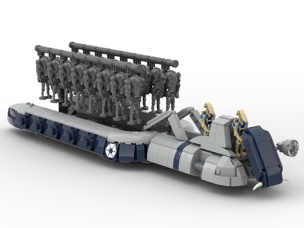 Lego Moc Clone Wars Platoon Attack Craft With Droid Rack Cis By The