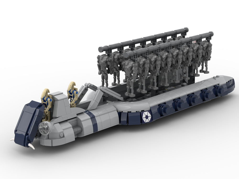 Lego Moc Clone Wars Platoon Attack Craft With Droid Rack Cis By The