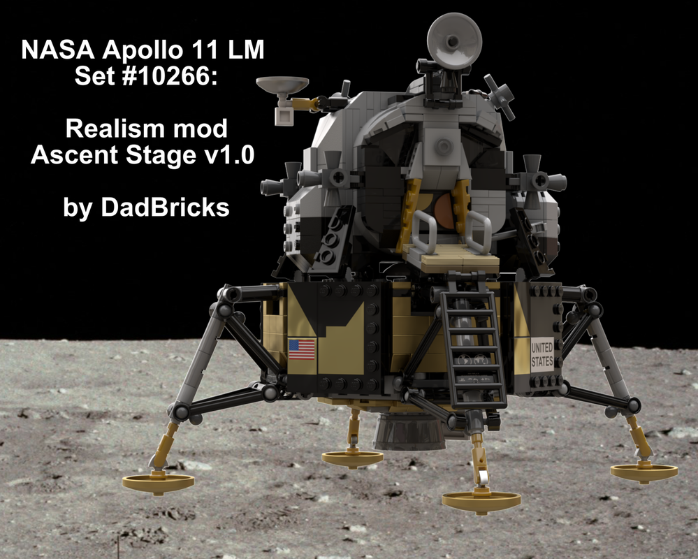 LEGO MOC NASA Apollo 11 LM Realism mod-Ascent Stage v1.0 by DadBricks ...