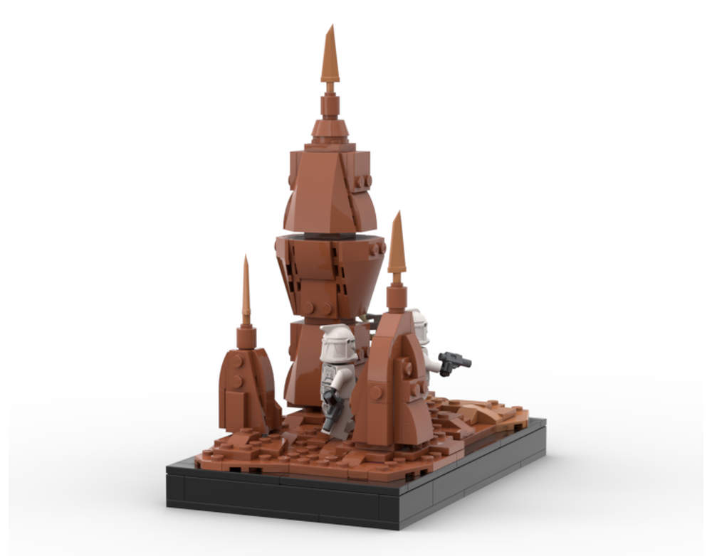 Lego Moc Geonosis Diorama Moc By Alolex1 Rebrickable Build With Lego