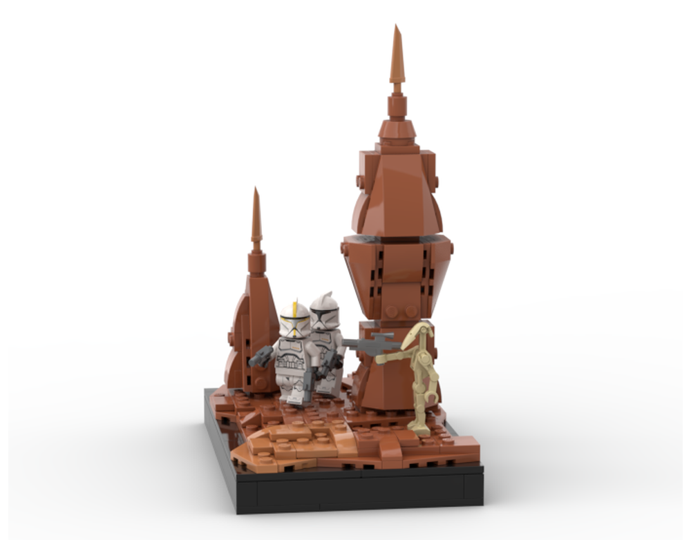 Lego Moc Geonosis Diorama Moc By Alolex1 Rebrickable Build With Lego
