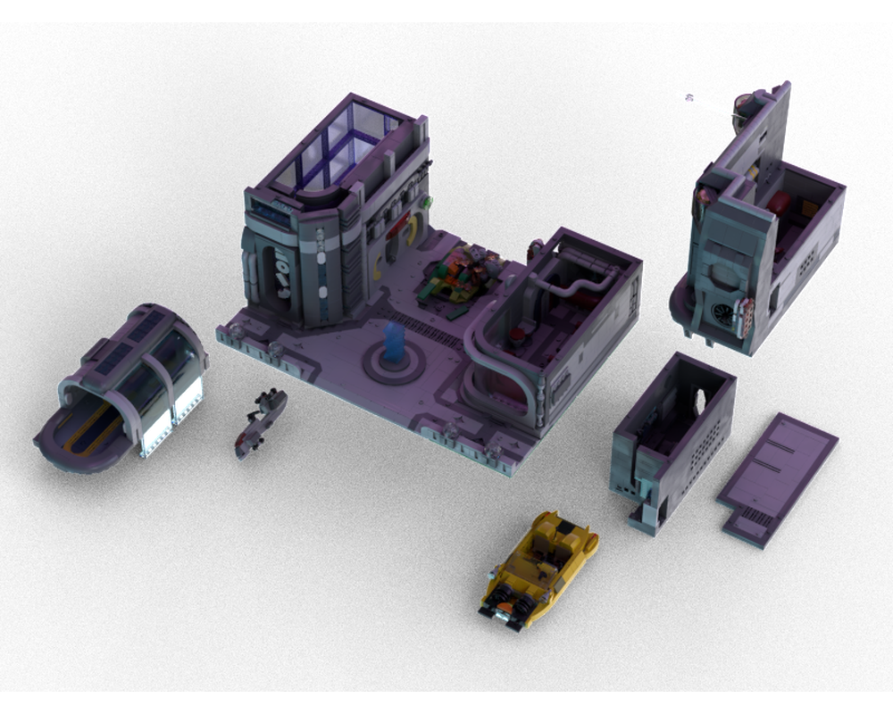 Lego Moc Coruscant Uscru Entertainment District Modular By Dex Bricks
