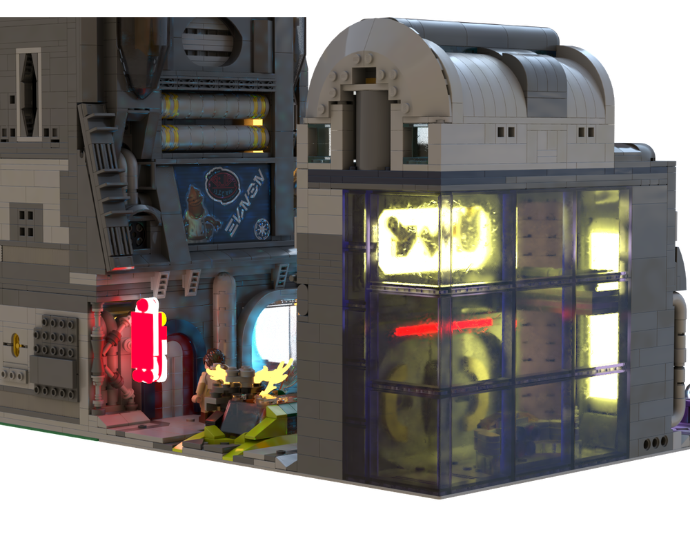 Lego Moc Coruscant Uscru Entertainment District Modular By Dex Bricks