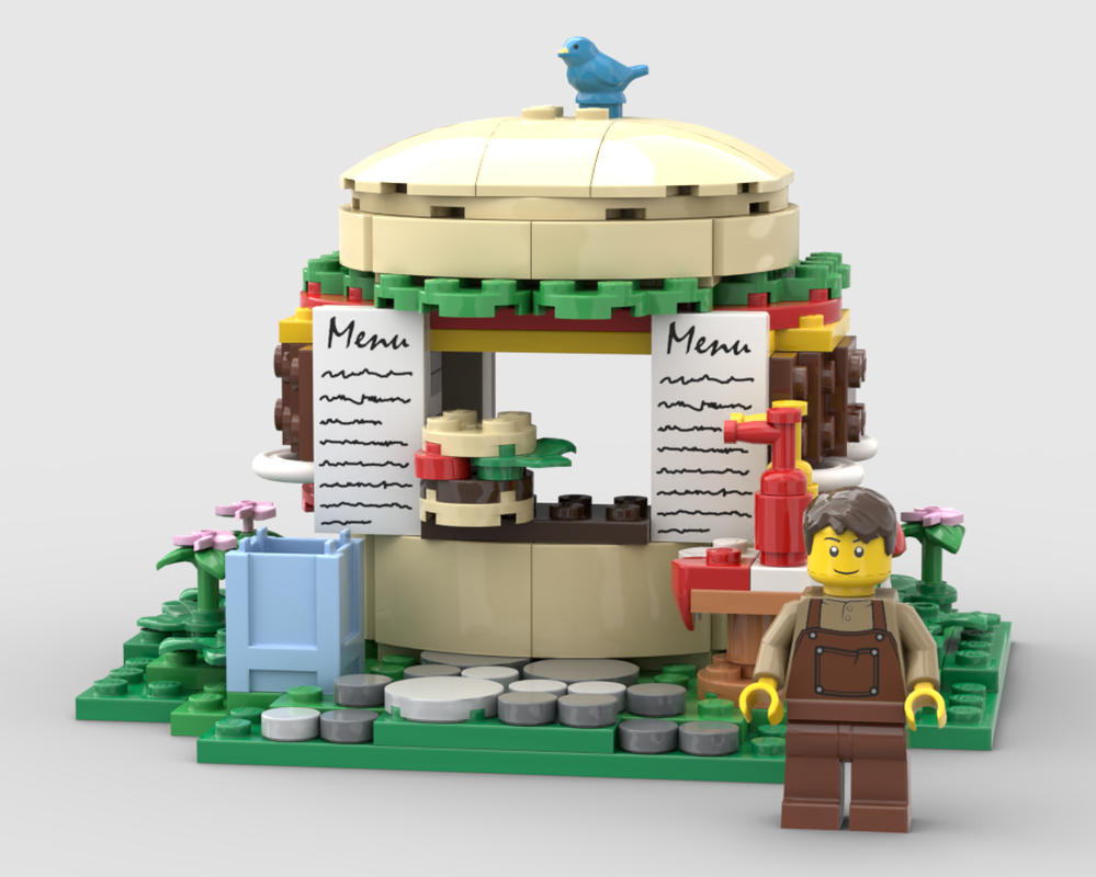 LEGO MOC Burger Stall by BixBricks | Rebrickable - Build with LEGO