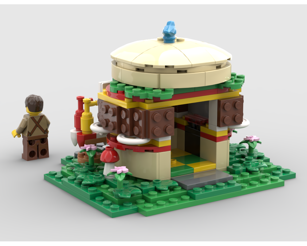 LEGO MOC Burger Stall by BixBricks | Rebrickable - Build with LEGO