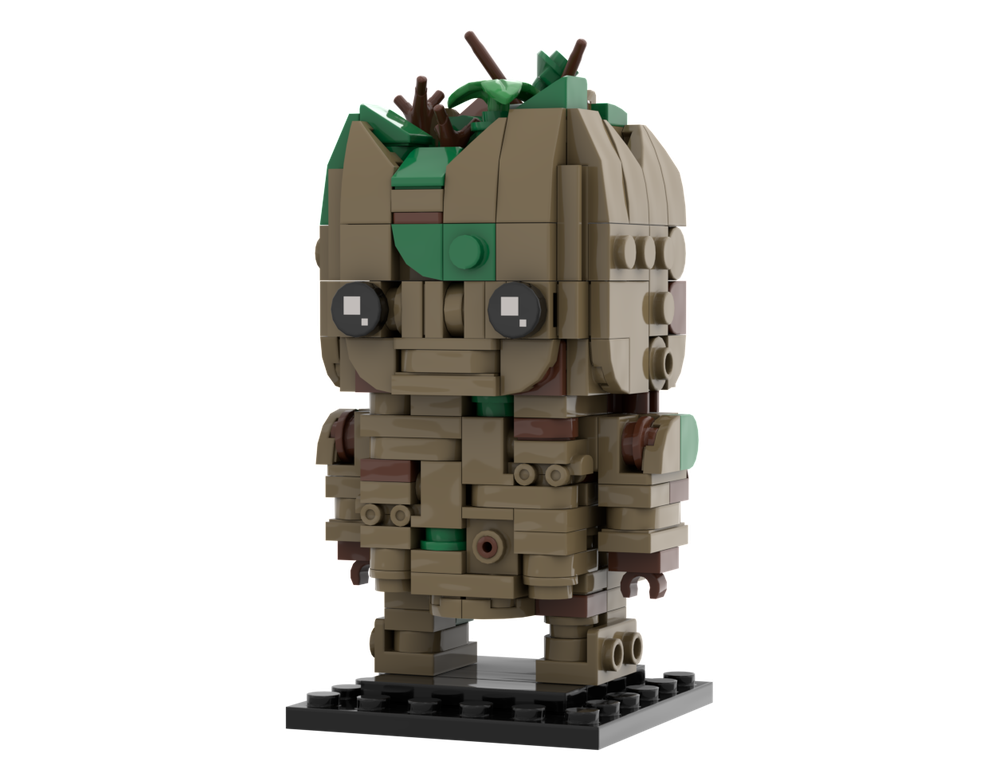 Lego Moc Groot Brickheadz By Ant0noo Rebrickable Build With Lego