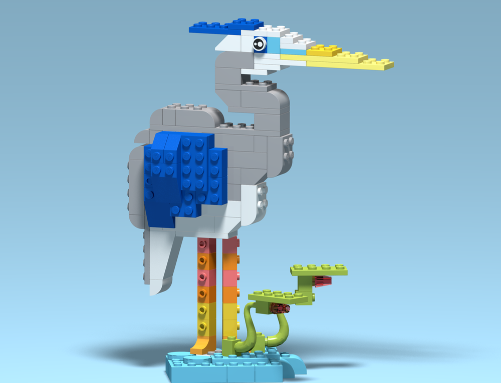 LEGO MOC 11037 Great Blue Heron by mattking4 | Rebrickable - Build with LEGO