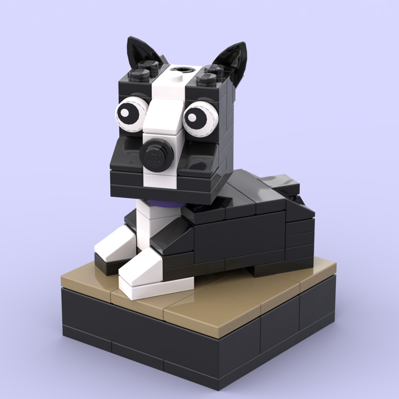 LEGO MOC Boston Terrier by brickgirlart | Rebrickable - Build with LEGO