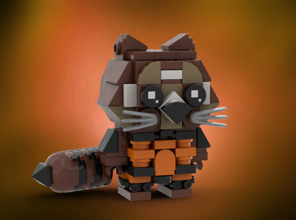 LEGO MOC Rocket Raccoon Brickheadz by Ant0noo | Rebrickable - Build ...