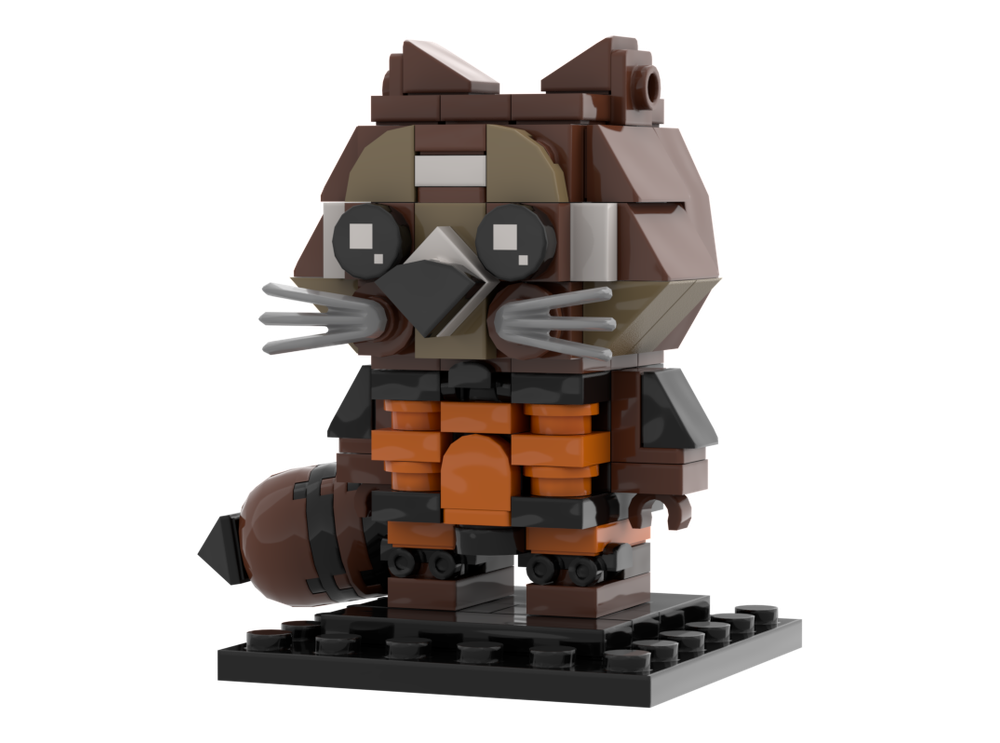 LEGO MOC Rocket Raccoon Brickheadz by Ant0noo | Rebrickable - Build ...