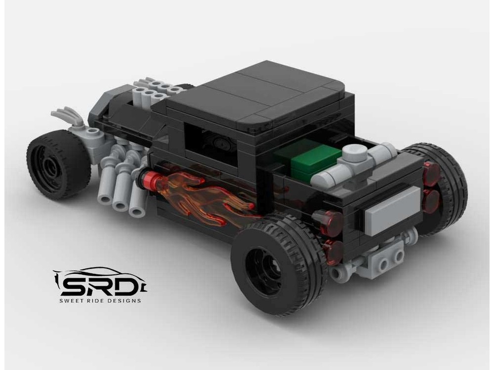 LEGO MOC HOT WHEELS Bone Shaker 8 studs wheels style (Hot rod) by ...