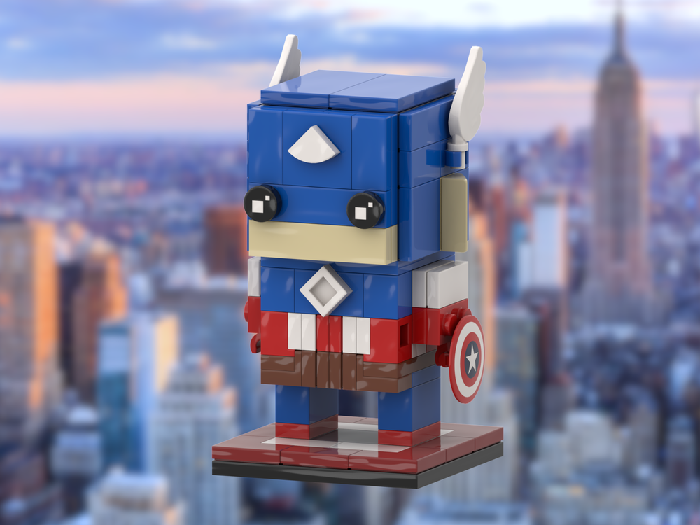LEGO MOC Captain America Brickhead by Bucktopus | Rebrickable - Build ...