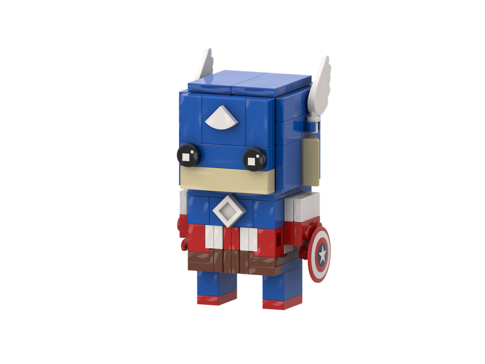 Lego Moc Captain America Brickhead By Bucktopus Rebrickable Build