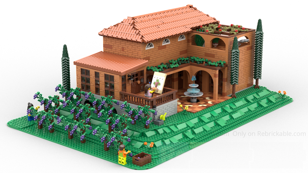 LEGO MOC Tuscan villa and vinery by zsobricks | Rebrickable - Build ...