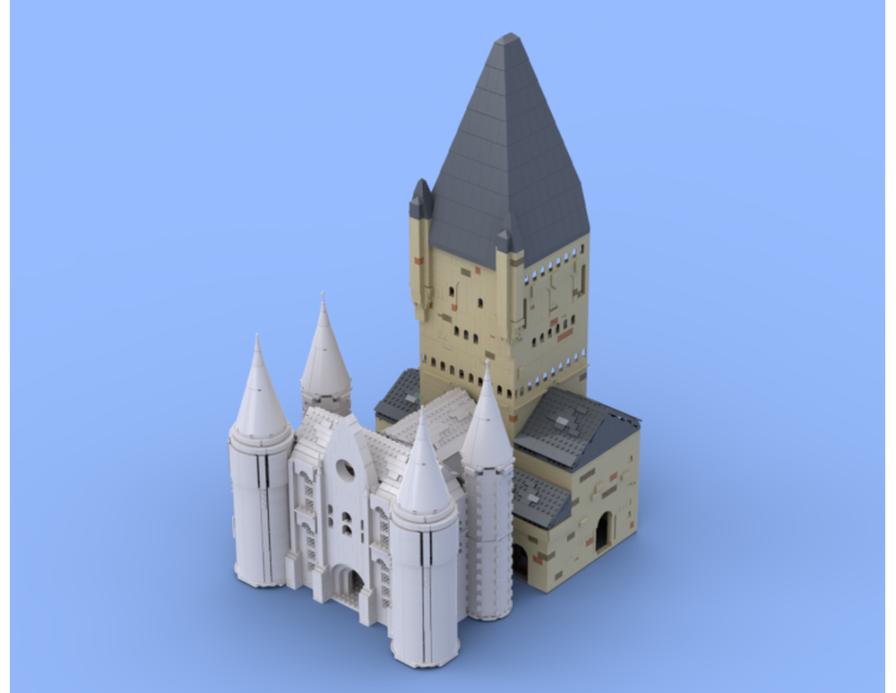 LEGO MOC Lego hogwarts central tower and central hallway viaduct ...