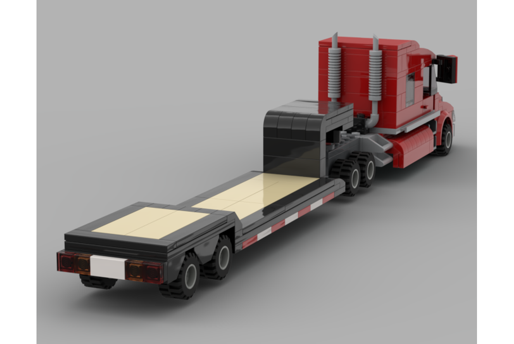 LEGO MOC Semi-truck and "Lowboy" Trailer by leeggoo_Creator ...