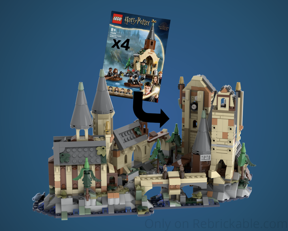 LEGO MOC HP Castle (4x 76426 alternate) by raguidel | Rebrickable ...
