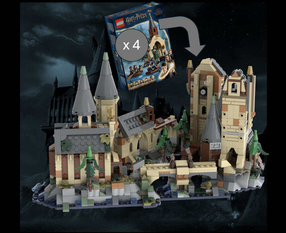 LEGO MOC HP Castle (4x 76426 alternate) by raguidel | Rebrickable ...