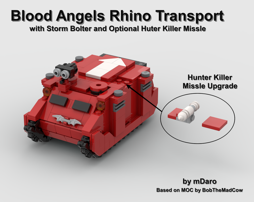 LEGO MOC Blood Angels Rhino by mDaro | Rebrickable - Build with LEGO