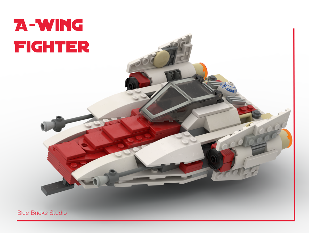 LEGO MOC Good Old-Fashioned A-Wing Fighter by Blue Bricks | Rebrickable ...