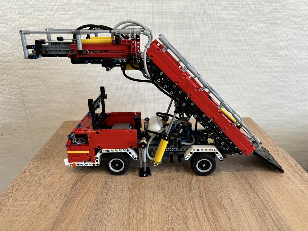 Lego Moc Airport Stair Truck By Paave Rebrickable Build With Lego