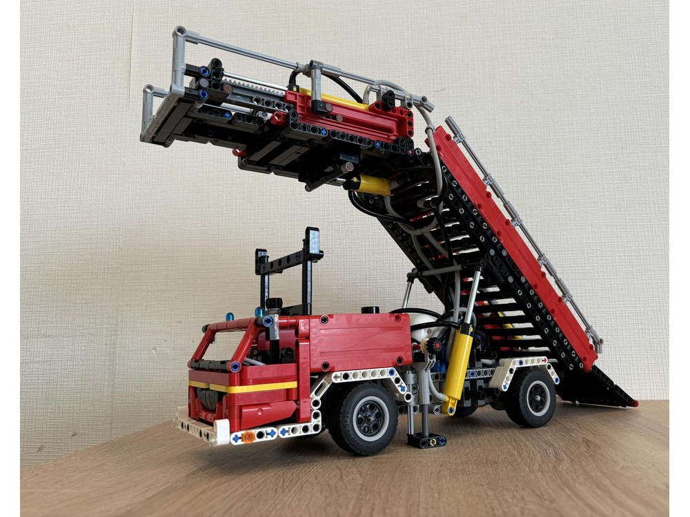 Lego Moc Airport Stair Truck By Paave Rebrickable Build With Lego