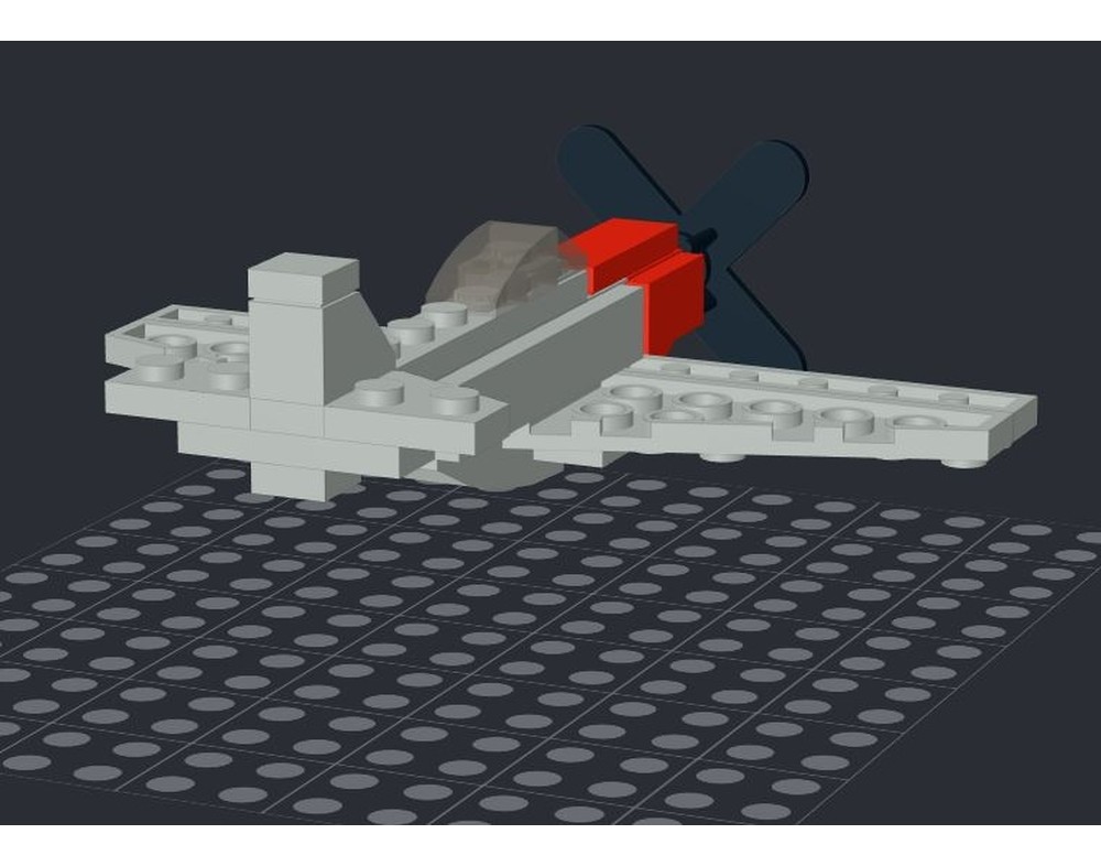 LEGO MOC (free) micro scale North American p-51 mustang by ...