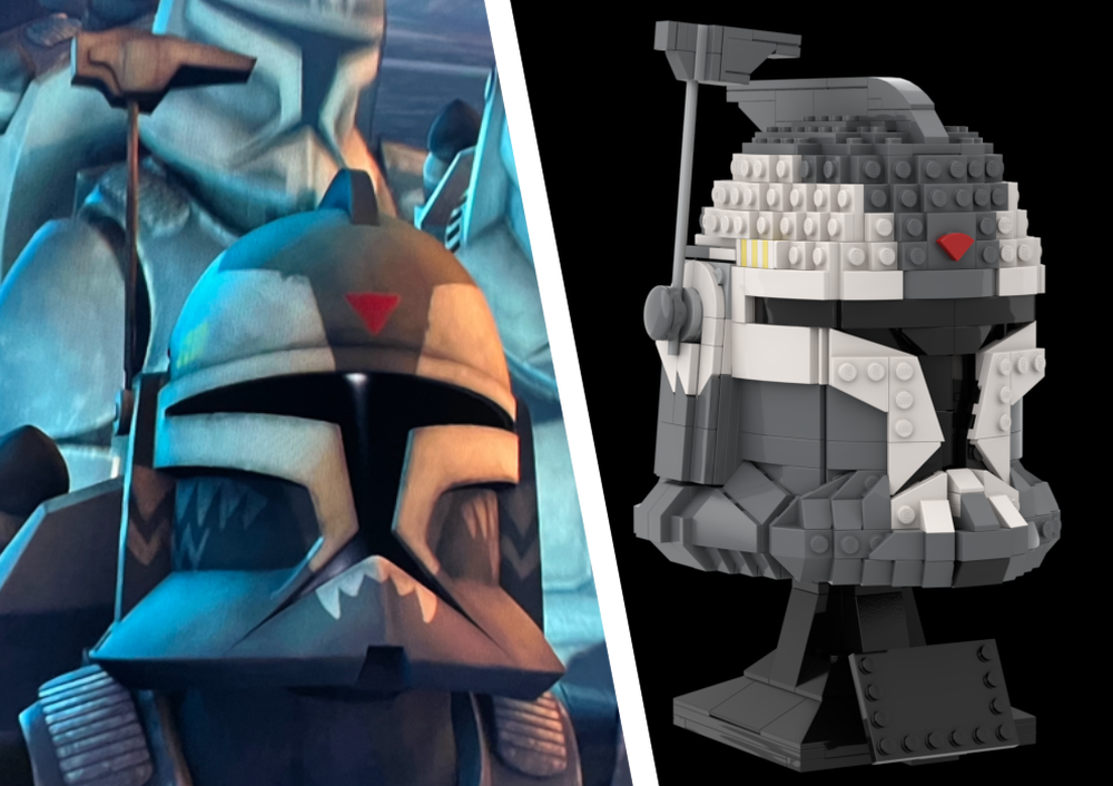 LEGO MOC Commander Wolffe P1 Helmet (S3) by OrchardBuilds | Rebrickable ...