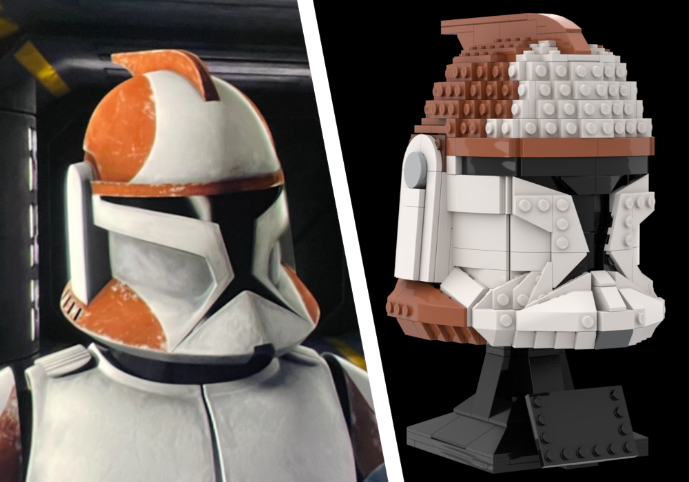LEGO MOC Commander Ponds P1 Helmet by OrchardBuilds Rebrickable Build with LEGO