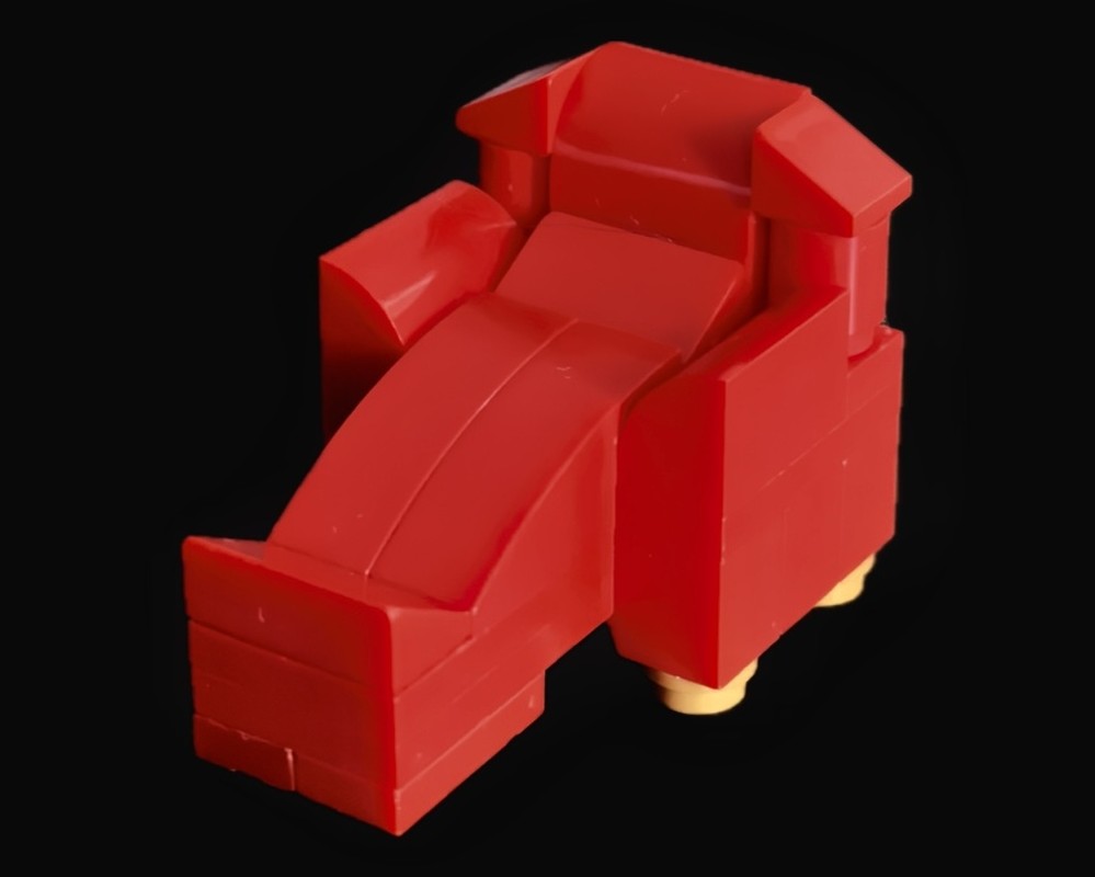 LEGO MOC Reclining Red sofa seat by Wowlego | Rebrickable - Build with LEGO