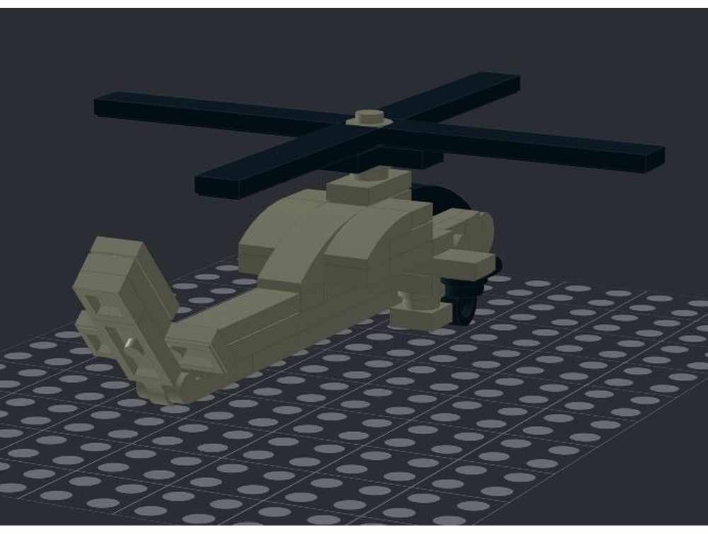 Lego Moc Micro Scale Apache Helicopter By Fighterjetfan15 Rebrickable