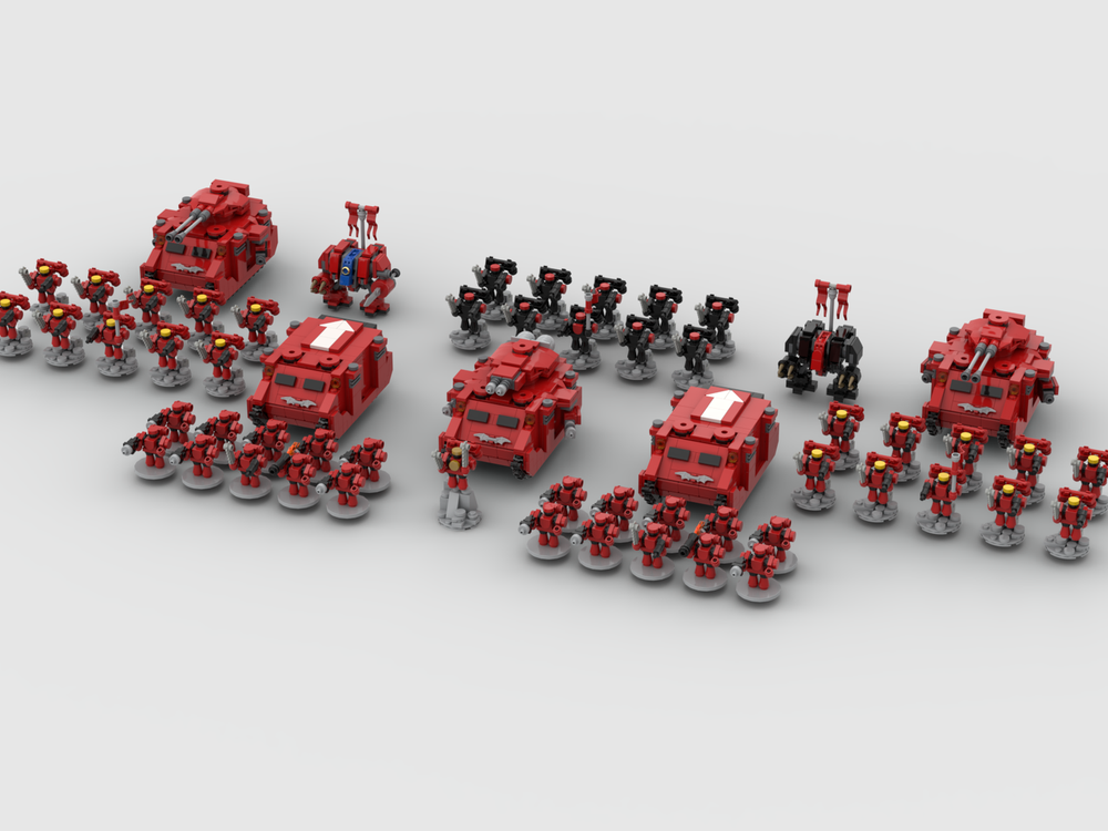 LEGO MOC Blood Angels 40K Micro Army by mDaro | Rebrickable - Build ...