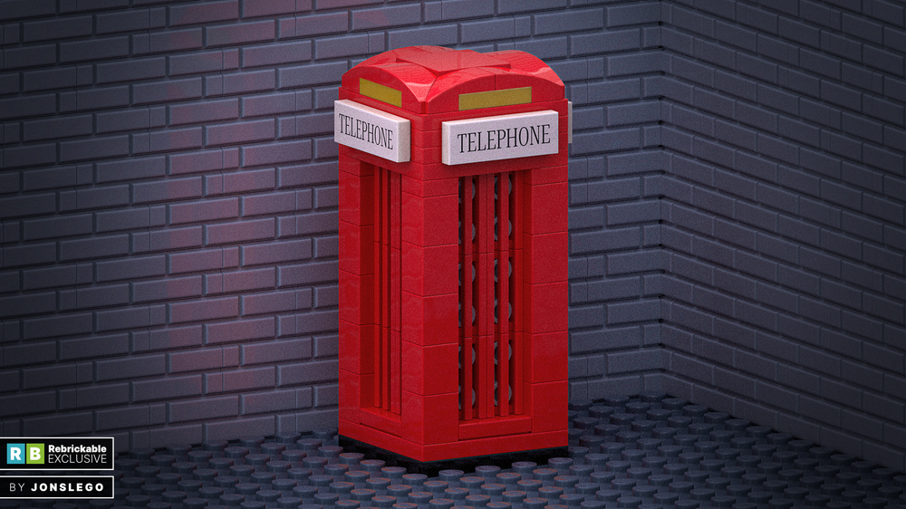 LEGO MOC-194009 Red London Telephone Box (Minifigure Scale) by jonslego ...