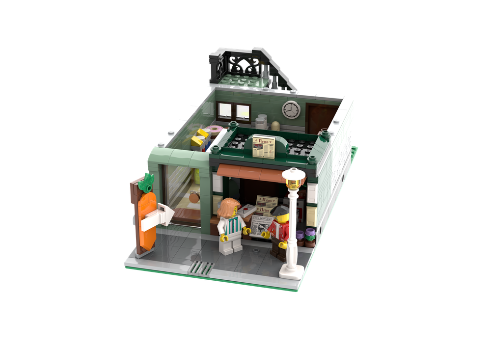 LEGO MOC MOD001 Small Town Grocery Store and Apartment by TwoPartsShy ...