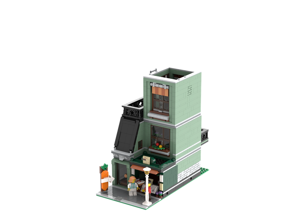 Lego Moc Mod001 Small Town Grocery Store And Appartment By Twopartsshy