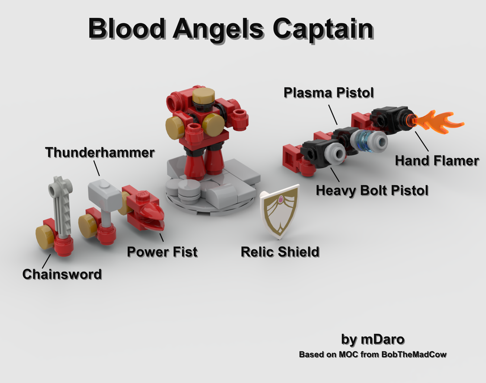 LEGO MOC Blood Angels Captain by mDaro | Rebrickable - Build with LEGO