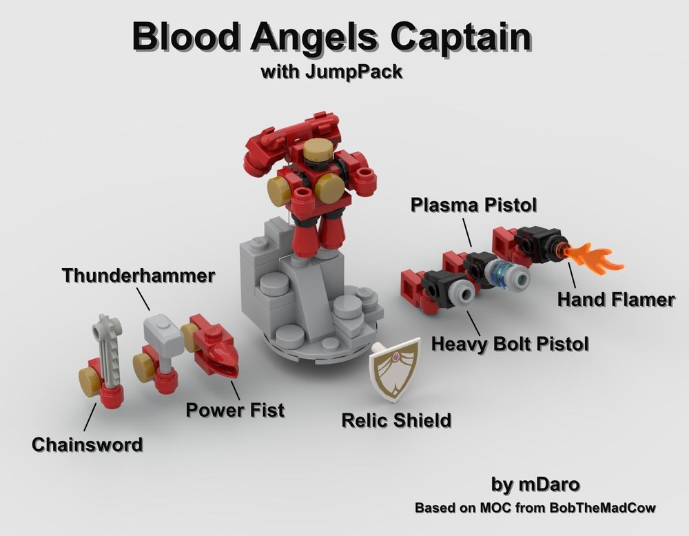 LEGO MOC-194078 Blood Angels Captain with Jump Pack by mDaro ...