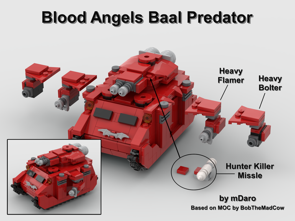 LEGO MOC Blood Angels Baal Predator by mDaro | Rebrickable - Build with ...