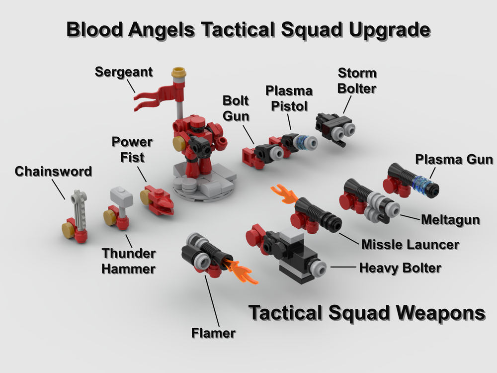 LEGO MOC Blood Angels Tactical Squad Upgrades by mDaro | Rebrickable ...