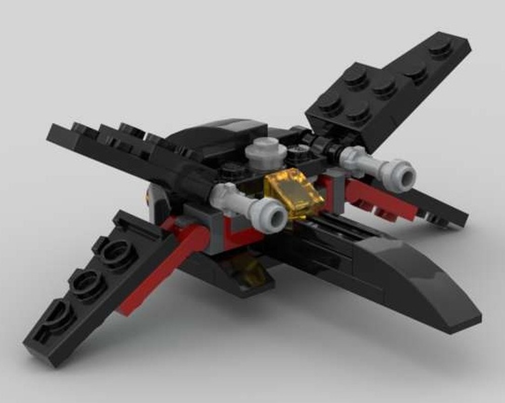 LEGO MOC 30526 Mini X Wing Starfighter in Black by Brick Fisher ...