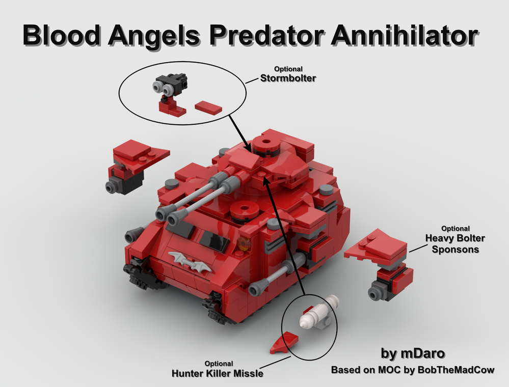 LEGO MOC Blood Angels Predator Annihilator by mDaro | Rebrickable ...