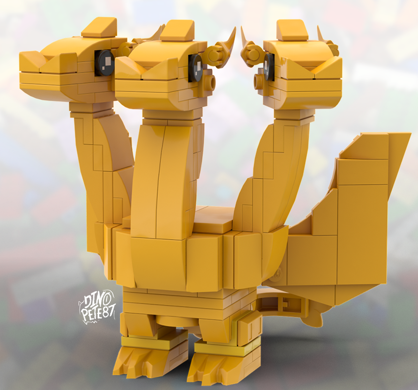 LEGO MOC Brickheadz - King Ghidorah by DinoPete87 | Rebrickable - Build ...