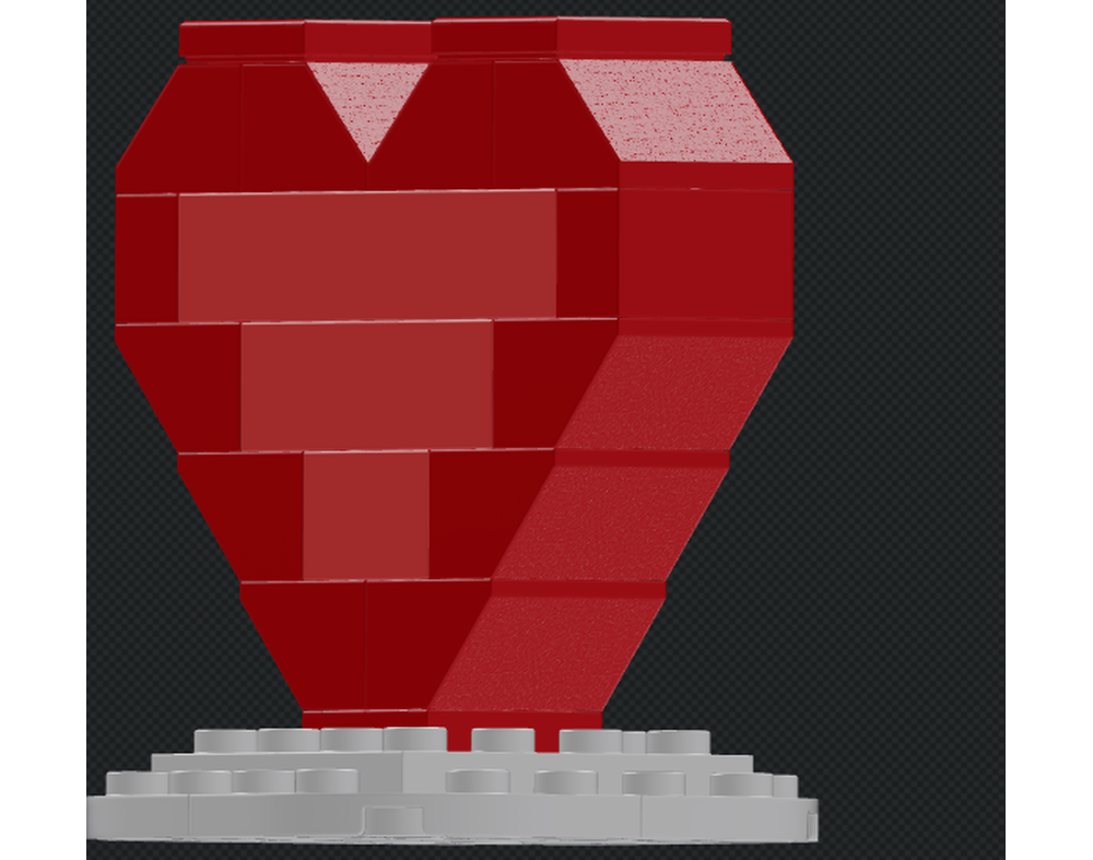 Lego Moc Heart By Lesterdy Rebrickable Build With Lego
