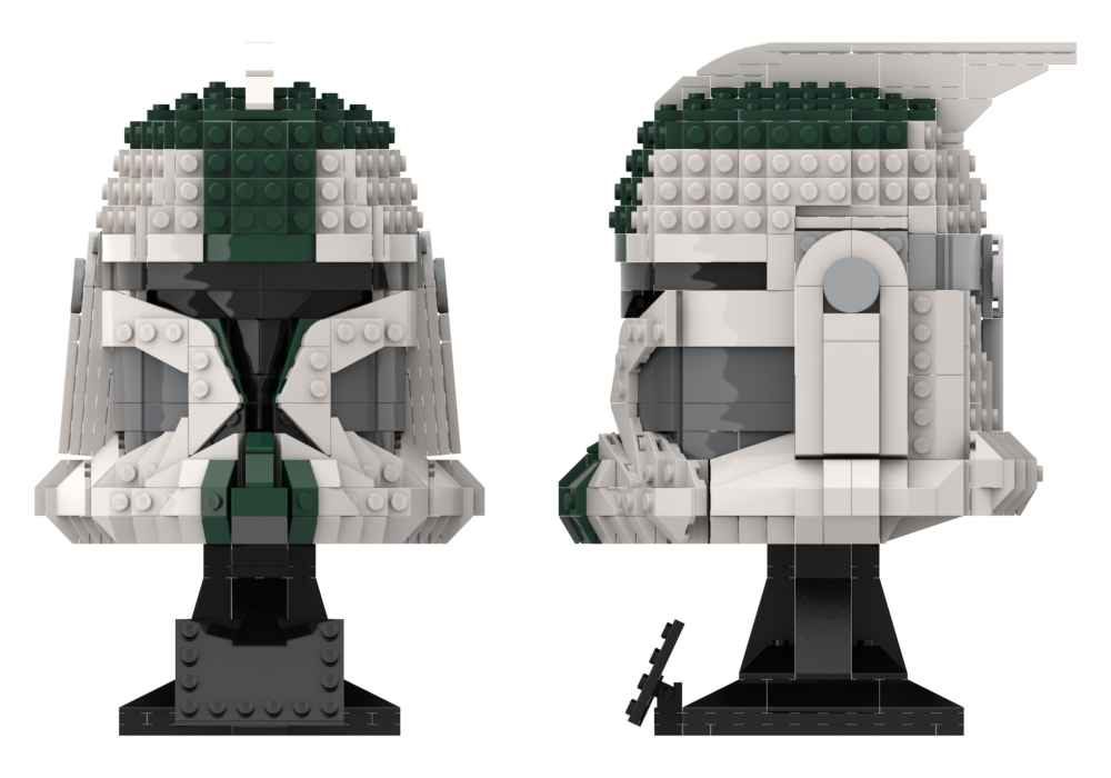 Lego Moc 41st Elite Corps Green Company Phase 1 Helmet Bundle By