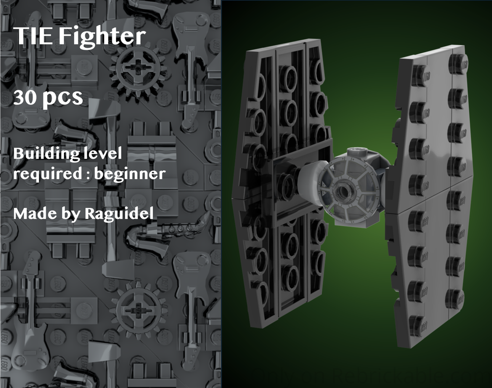 LEGO MOC Tie Fighter (1:200 scale) by raguidel | Rebrickable - Build ...