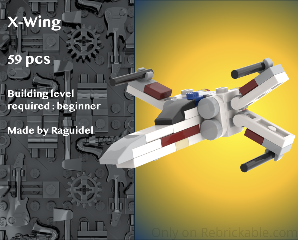 LEGO MOC Red Five X-Wing Starfighter (1:200 scale) by raguidel ...