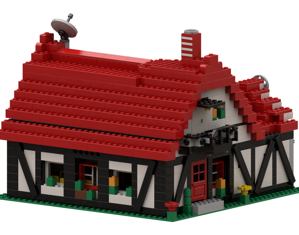 Lego Moc Timberframed House Moc By Blueb Rebrickable Build With Lego