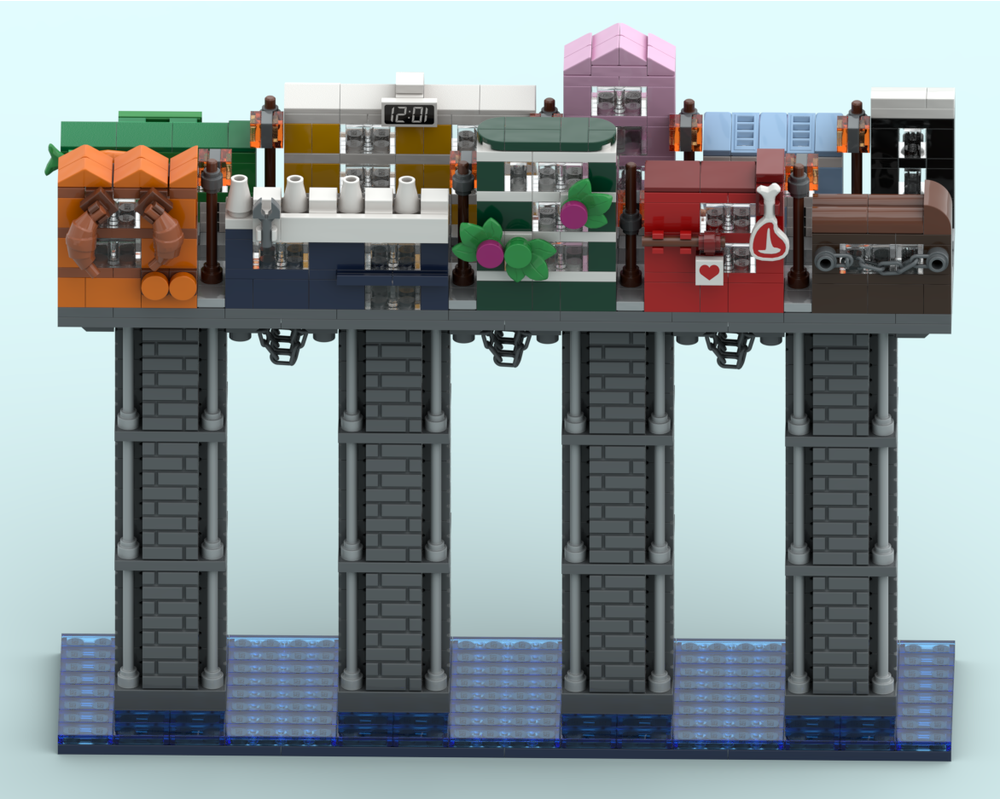 Lego Moc Bridge City By Sayannara Rebrickable Build With Lego