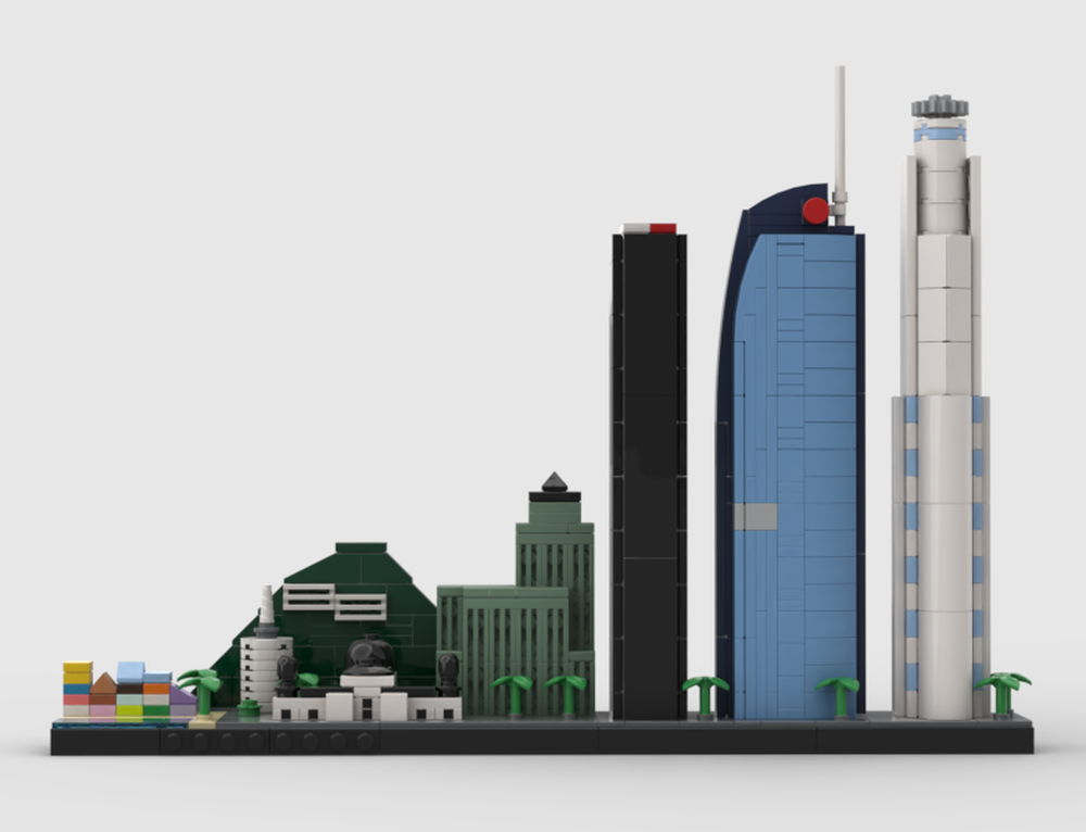 LEGO MOC Los Angeles Skyline by Skyline_Lover | Rebrickable - Build ...