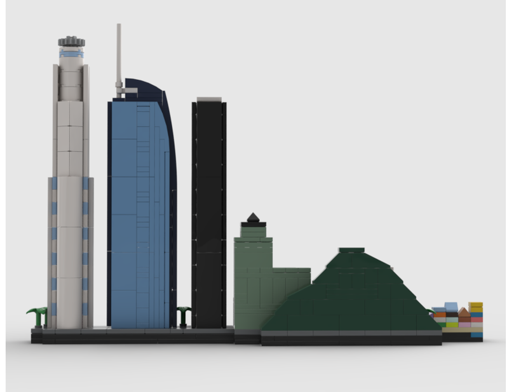 LEGO MOC Los Angeles Skyline by Skyline_Lover | Rebrickable - Build ...